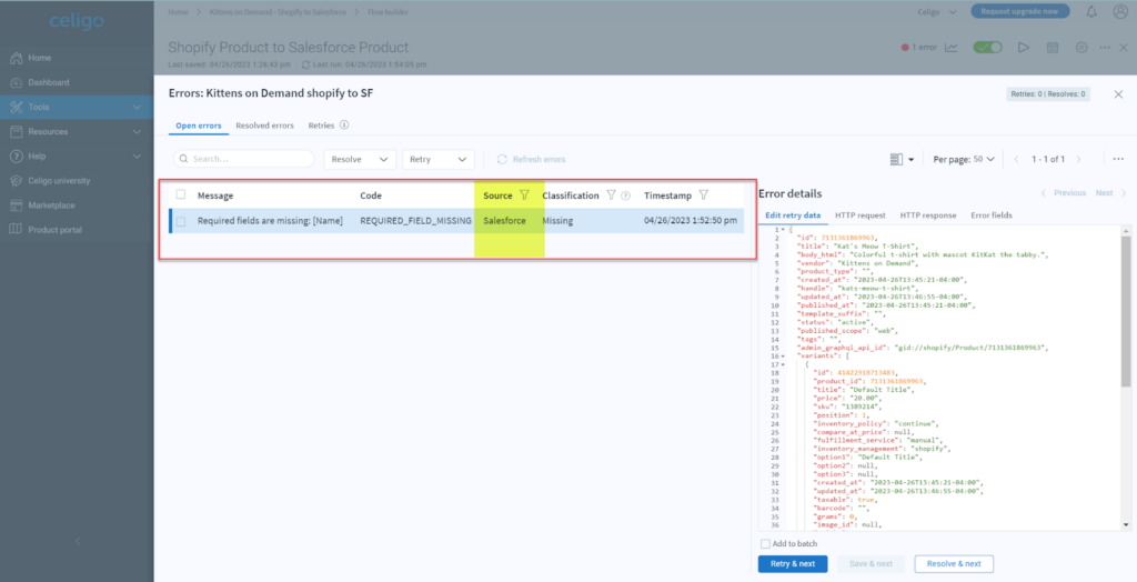 How to Troubleshoot an Error in the Celigo Integration Platform – Celigo