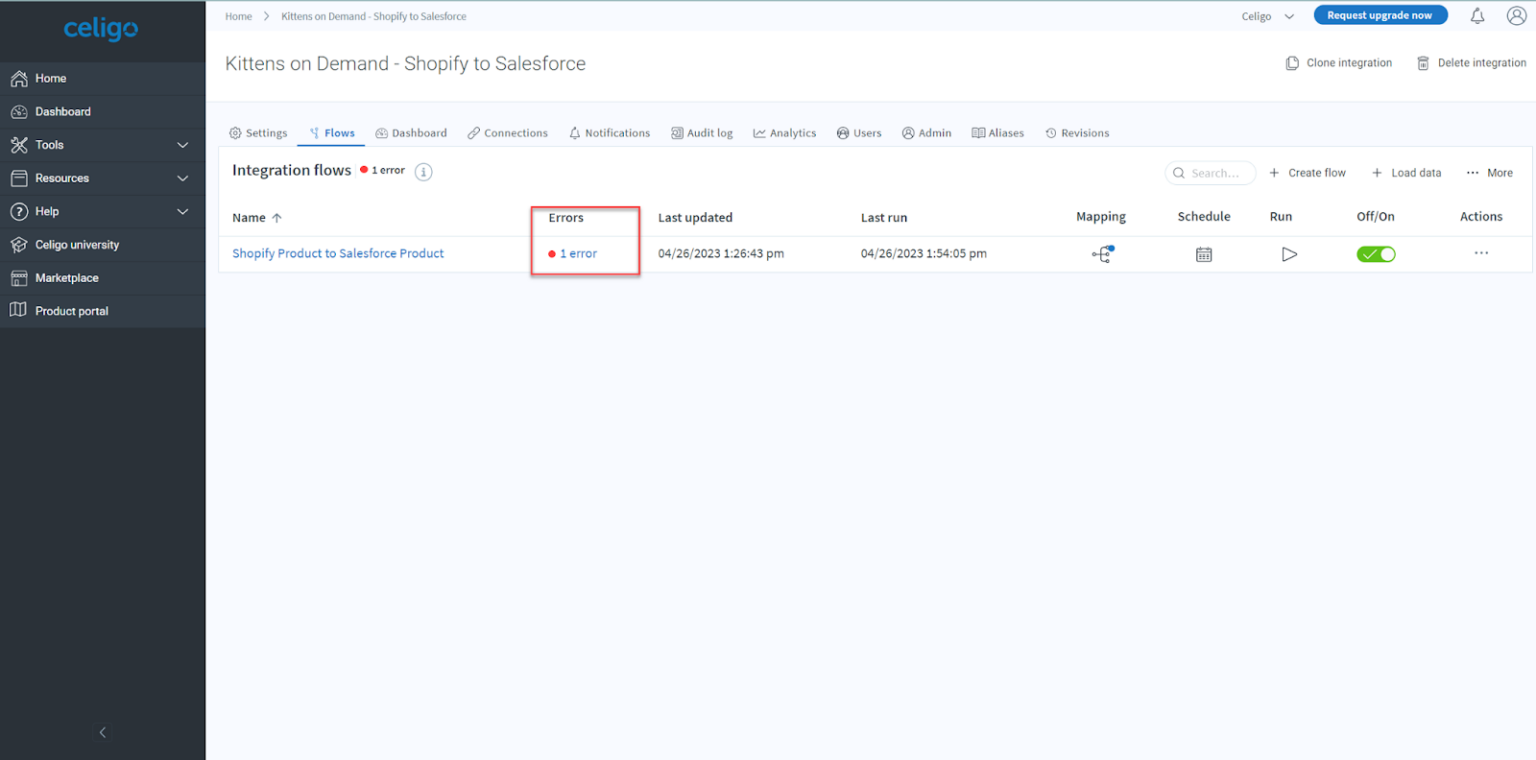 How to Troubleshoot an Error in the Celigo Integration Platform – Celigo