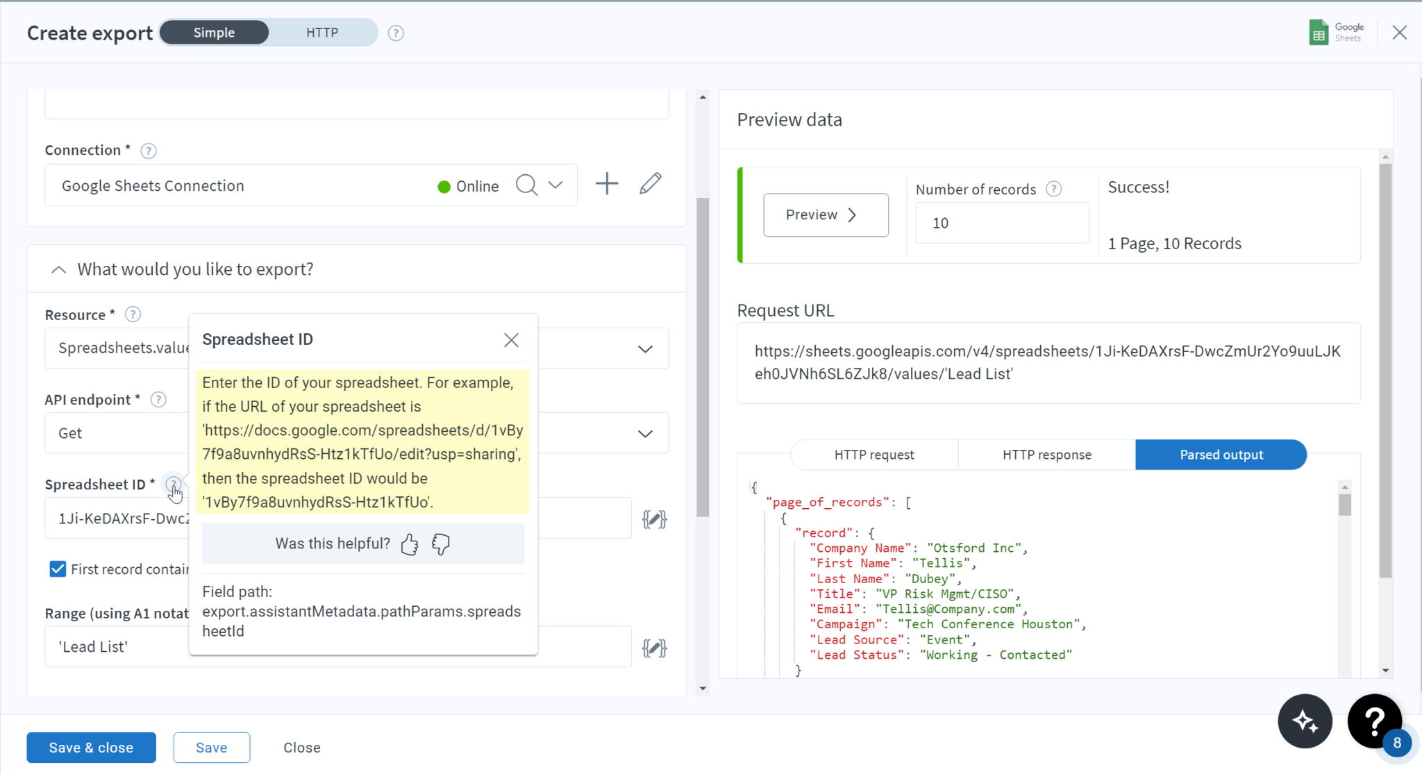 How to automate lead syncing in Google Sheets – Celigo