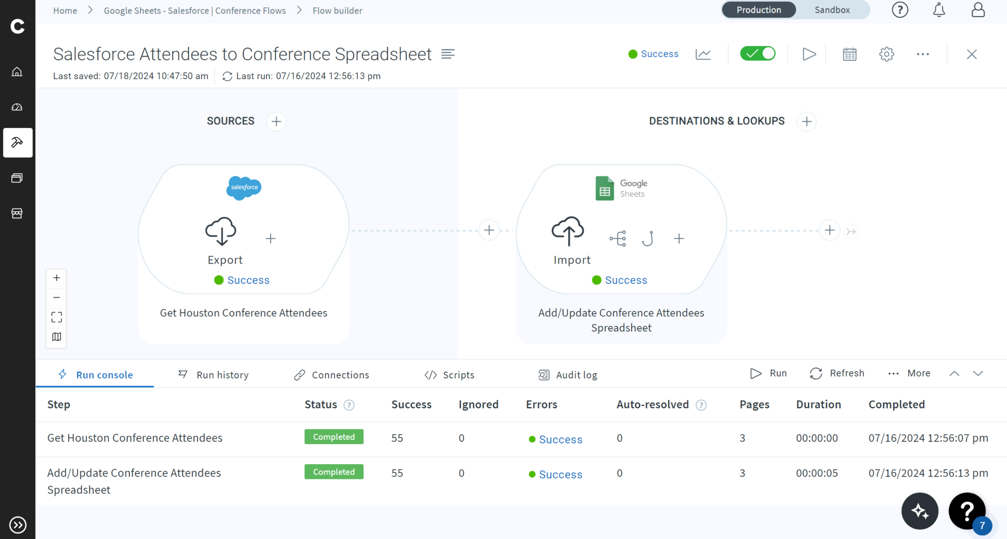 Create a bidirectional data sync with Google Sheets – Celigo
